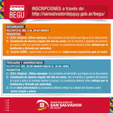 SE CONOCEN LAS FECHAS DE INSCRIPCION PARA EL BEGU 2022 | Radio Líder Jujuy